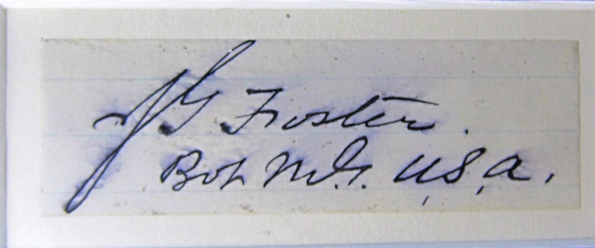 Framed CDV and Signature of General John Foster / SOLD - Union Drummer Boy