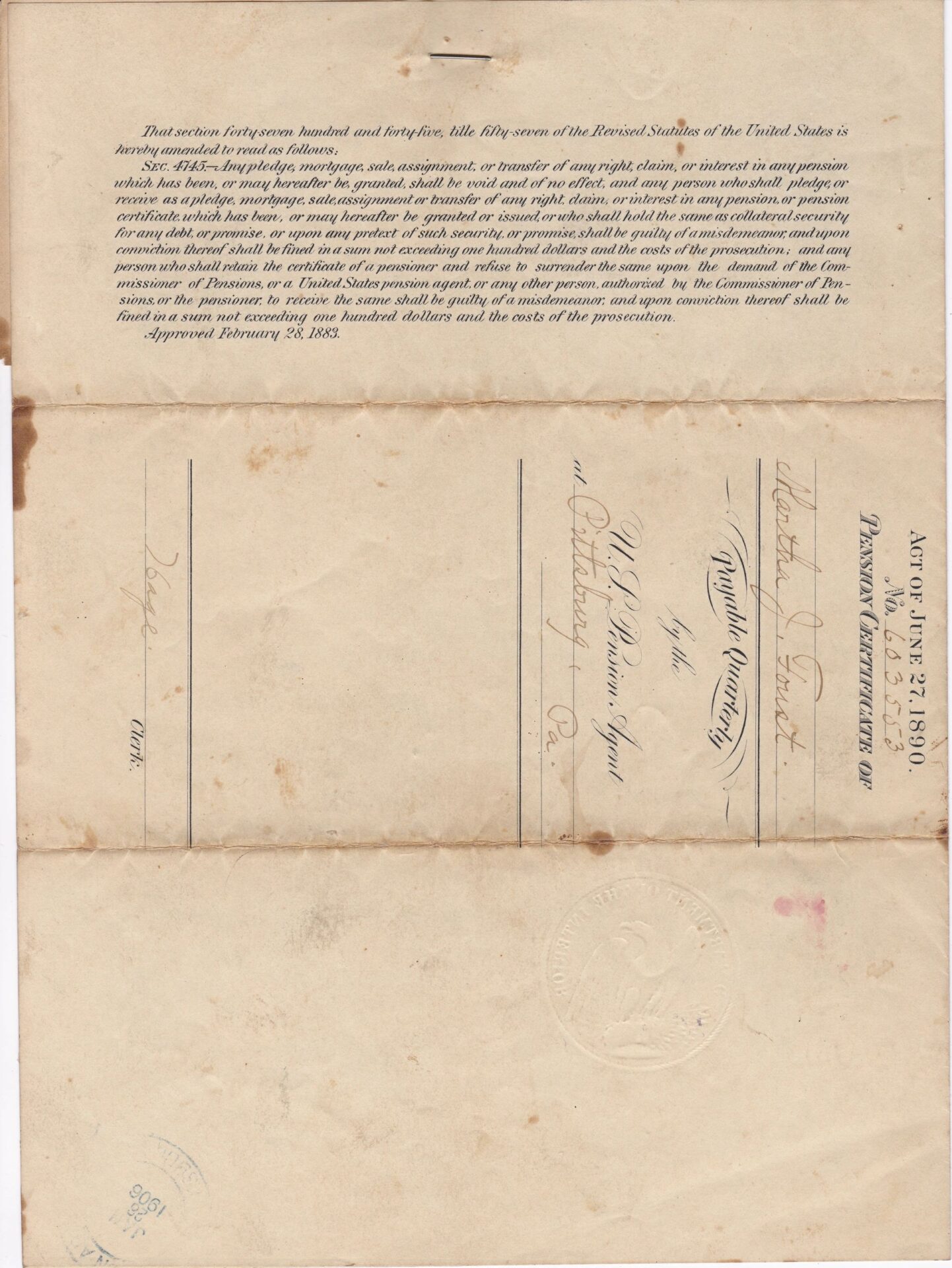 John R. Foust - 207th Pennsylvania Infantry / Sold - Union Drummer Boy