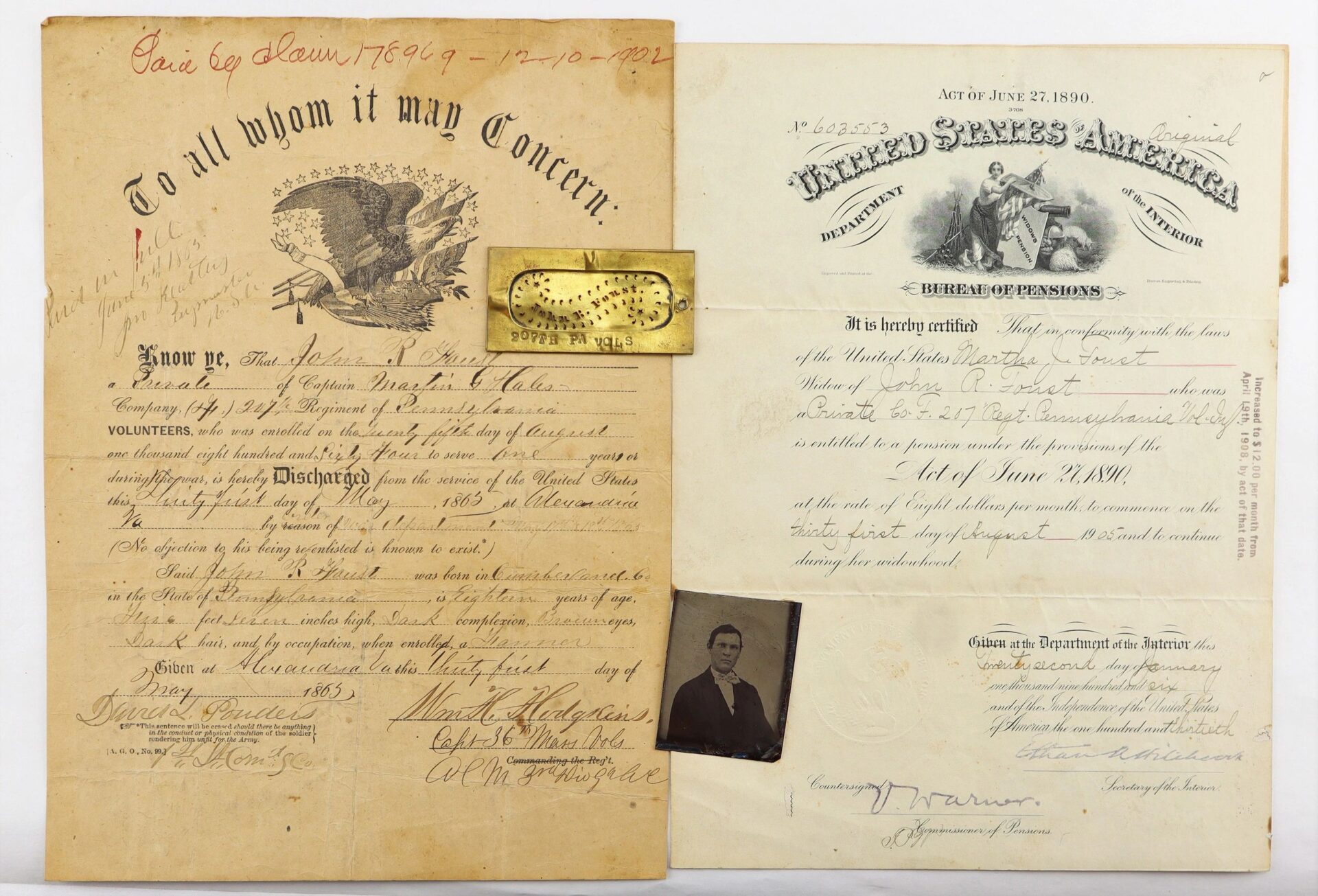 John R. Foust - 207th Pennsylvania Infantry / Sold - Union Drummer Boy