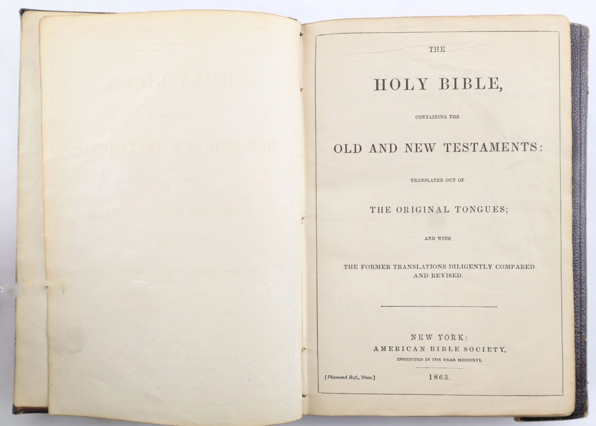 Civil War Era Bible / Sold - Union Drummer Boy