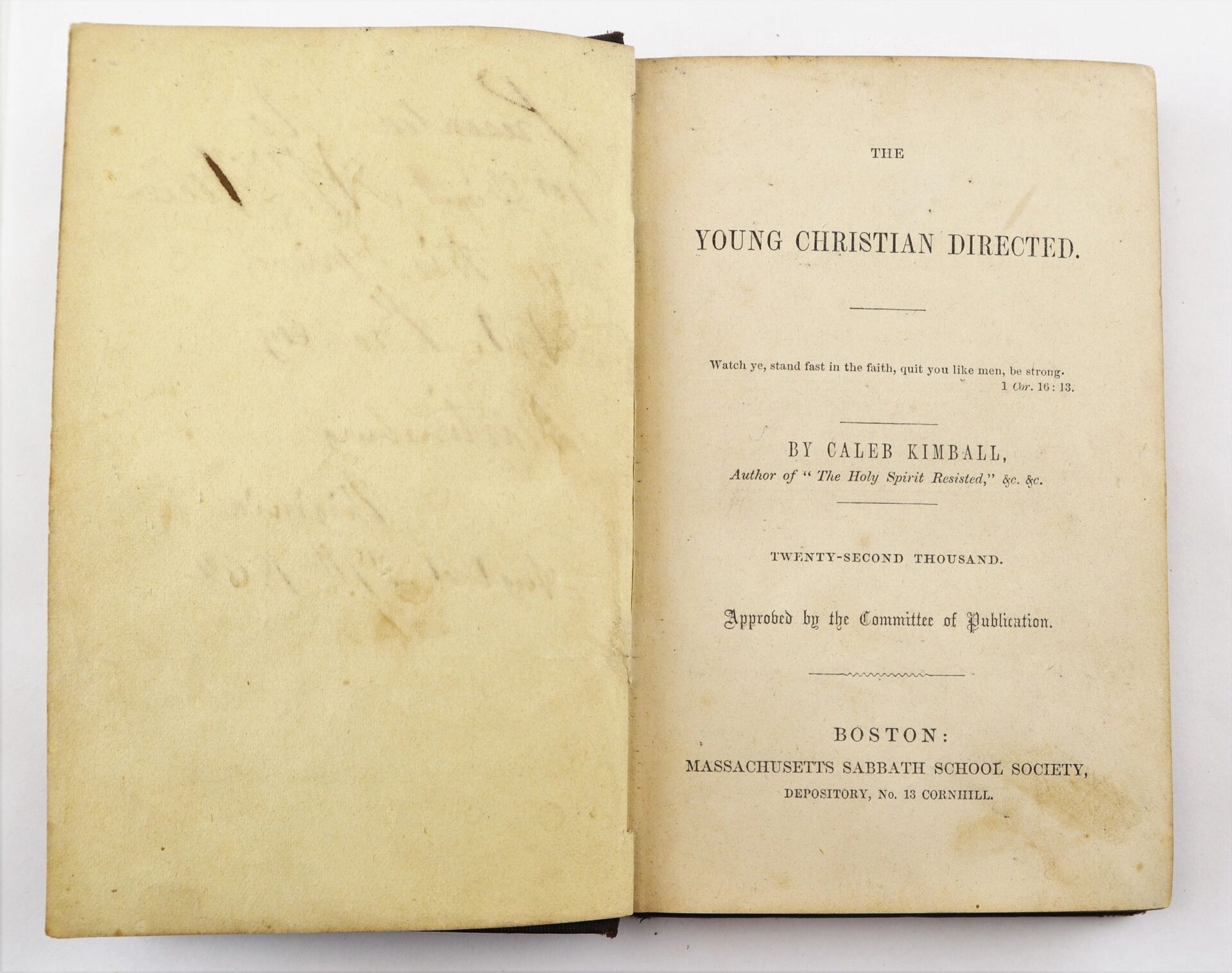 The Young Christian Directed Id’d to Alexander W. Diller, 65th Illinois ...