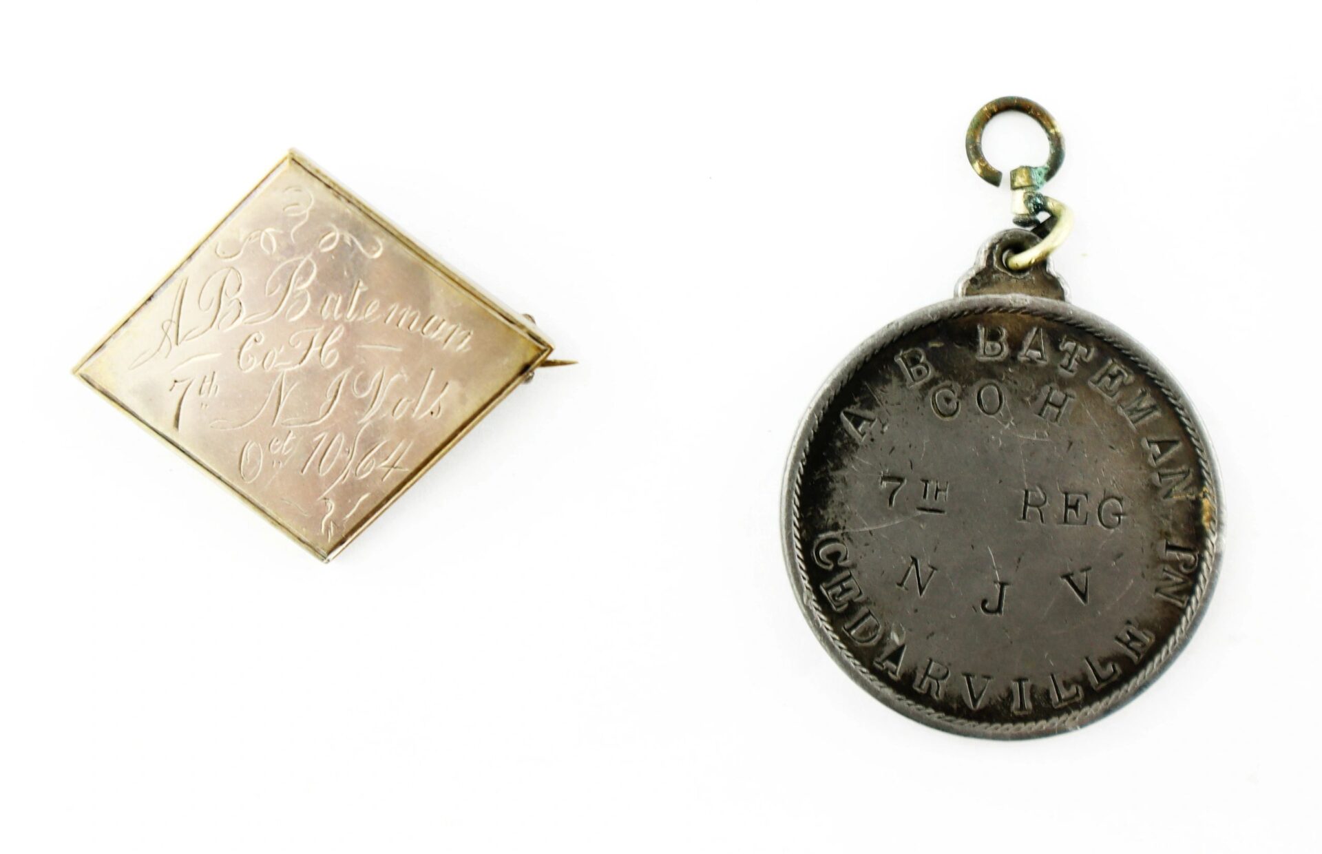 3rd Corps Badge and Identification Disk of Albert B. Bateman 7th New ...