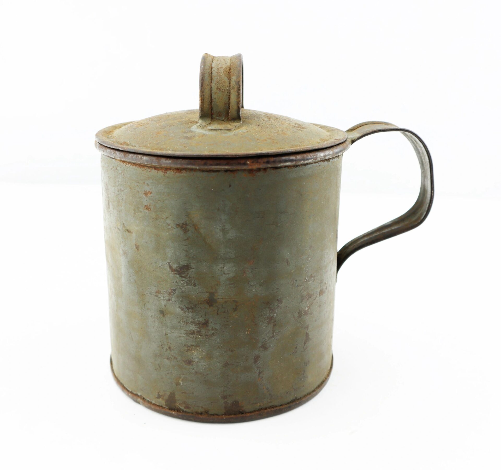 Civil War Tin Cup with Lid / SOLD - Union Drummer Boy