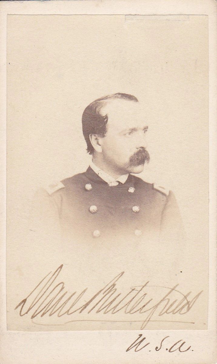 Signed CDV of General Daniel Butterfield / SOLD - Union Drummer Boy
