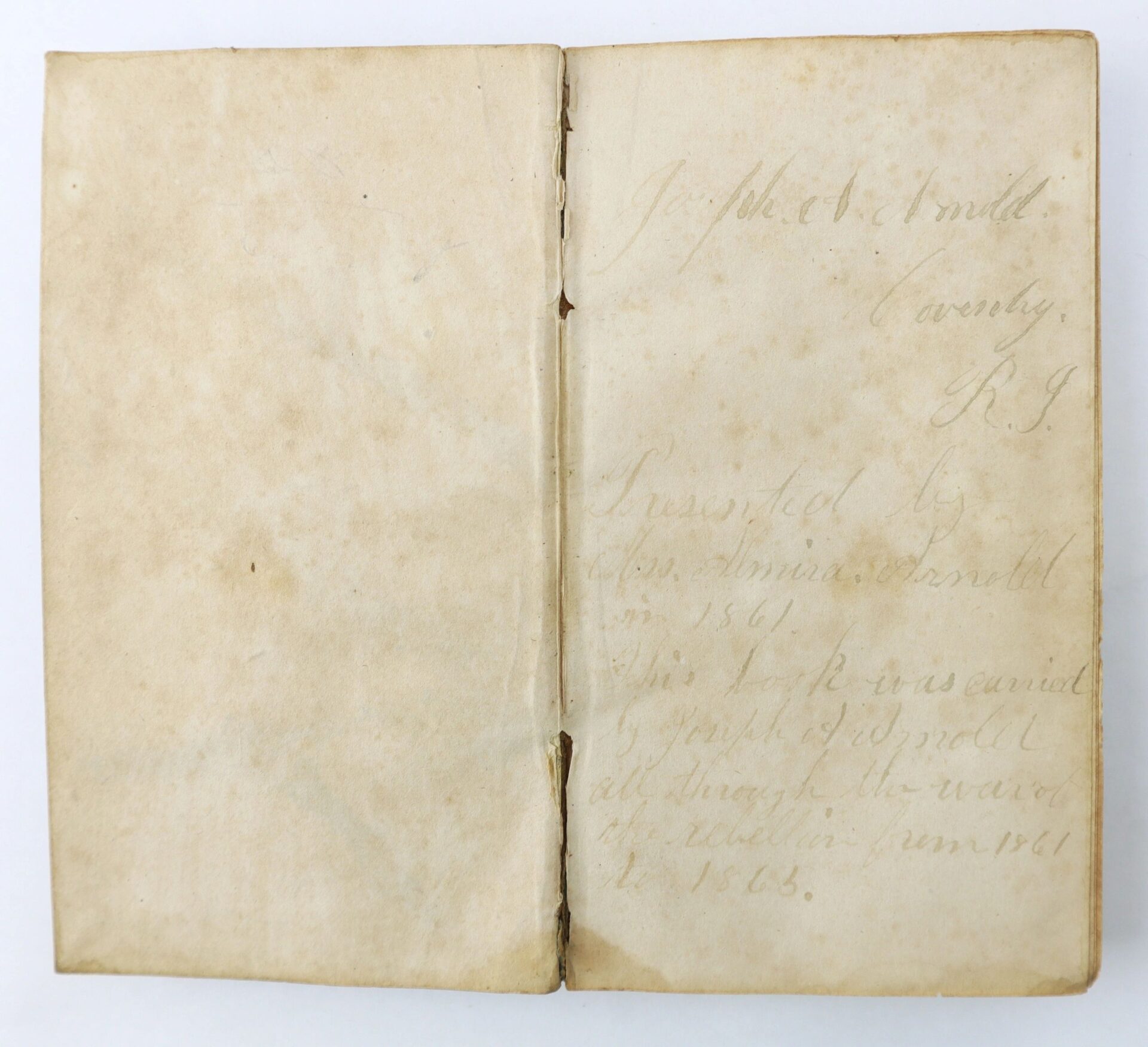 Inscribed Soldier’s Bible 3rd Rhode Island Heavy Artillery Co. “E ...