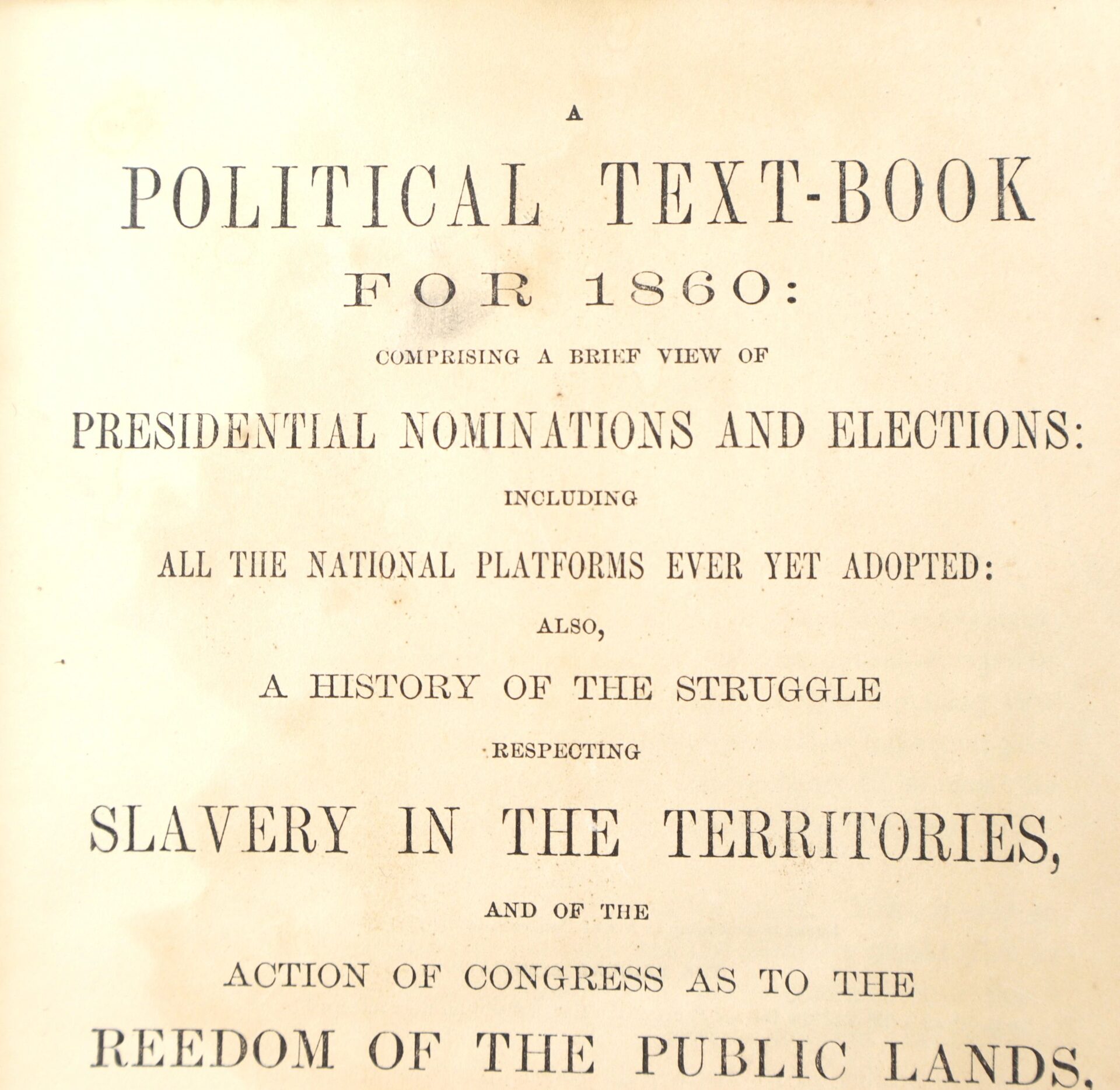 A Political Text-Book for 1860 - Union Drummer Boy