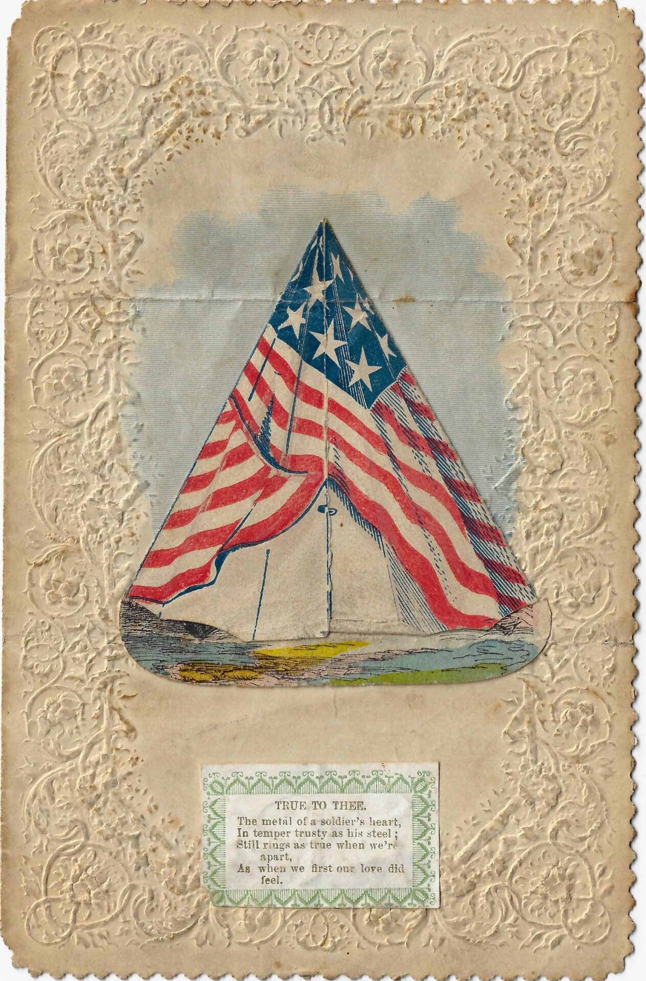 Rare Civil War-Era Patriotic Valentine with Original Envelope / SOLD ...