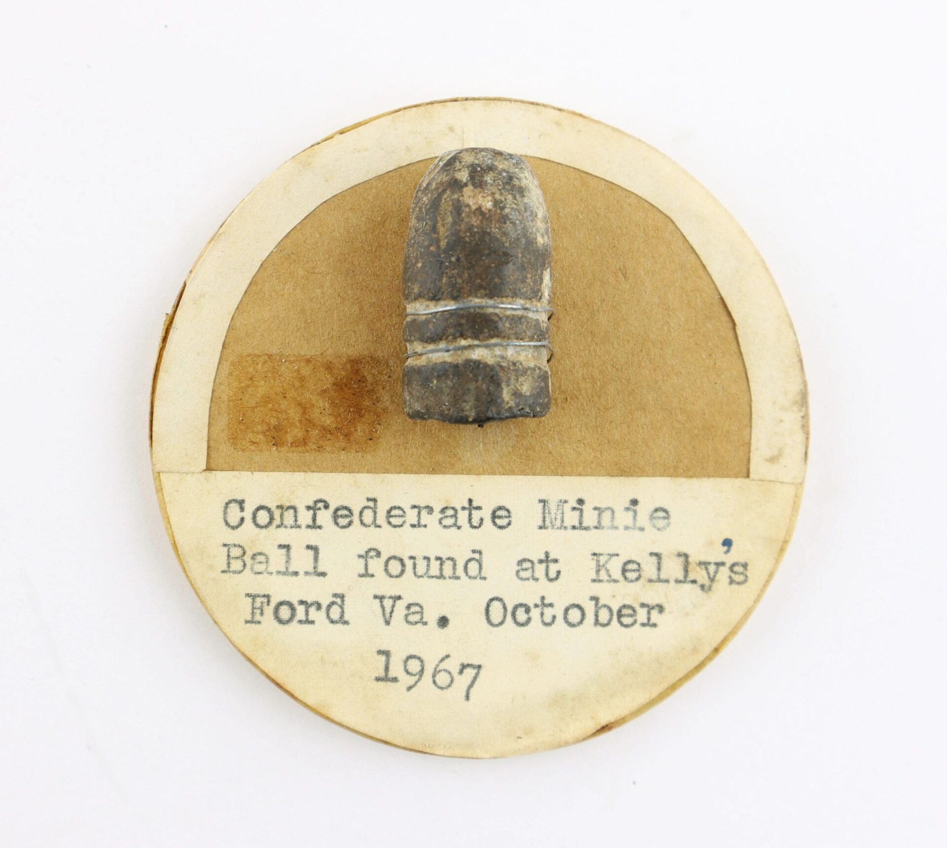 Confederate Gardner Bullet from Kelly’s Ford, Virginia / SOLD - Union ...